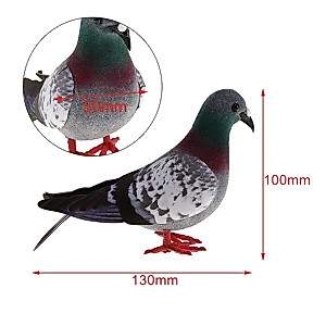MNTT Foam Mini Artificial Birds Home Decoration Garden Ornaments Simulation Wedding Artificial Imitation Animal Fake Pigeon.