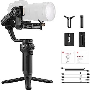 Zhiyun Weebill 3S Gimbal Stabilizer for DSLR and Mirrorless Camera, Professional Video Stabilizer for Sony Canon Nikon Panasonic Fujifilm Built-in LED Fill Light Support PD Fast Charge