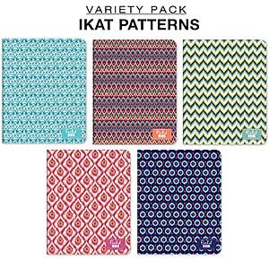 Elan Publishing Company Field Notebook/Journal - 8"x10" - Ikat Covers - Lined - Pack of 5