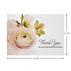 Hallmark Thank You for Your Sympathy Cards, Soft Bouquet (20 Note Cards with Envelopes), (5STZ5034)