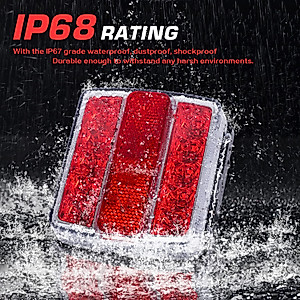 Linkitom Magnetic LED Trailer Towing Light Kit, 24ft Cable with 7 pin plug, IP68 Waterproof, DOT Approved