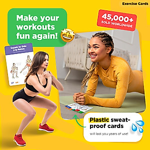 WorkoutLabs Exercise & Yoga Cards I & II Set Total Fitness Bundle for Home No-Equipment Workouts and Yoga · Premium Plastic Flashcard Decks