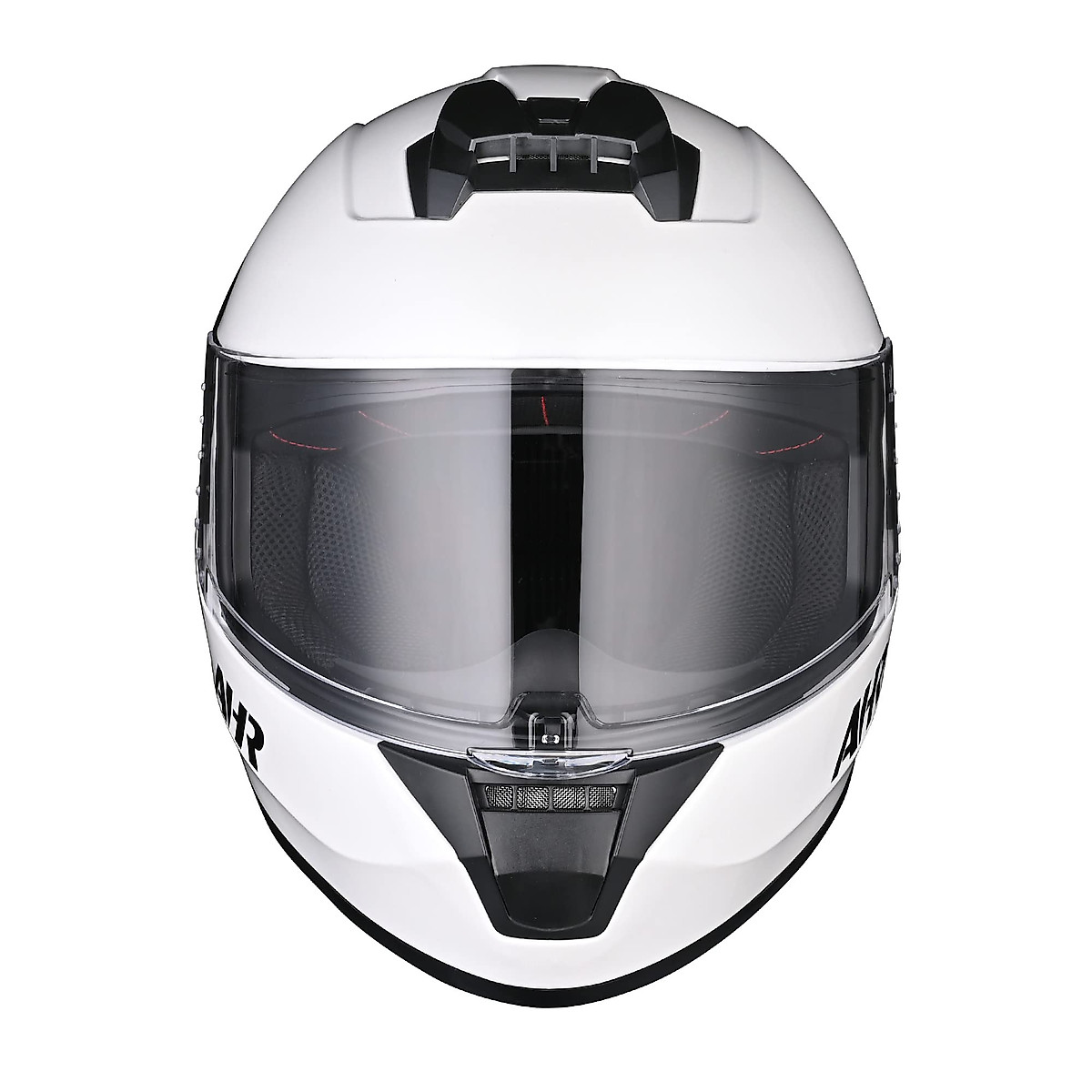 AHR Full Face Motorcycle Helmet Lightweight Street Bike Helmet with Storage Bag Great Ventilation & Streamlined Design for Touring Racing, Run-F3 DOT Approved (White, XX-Large)