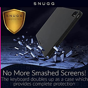 Snugg iPad Pro 12.9 Case with Keyboard (2022 6th Gen/2021 5th Gen) - Bluetooth Backlit Magic Keyboard iPad Pro 12.9-360 Degree Rotatable Keyboard for Apple iPad 12.9 Pro Case with Keyboard - Black