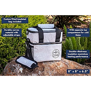 LunchEAZE Electric Lunch Box – Self-Heating, Cordless, Battery Powered Food Warmer for Work, Travel– 220°F Heat, BPA Free, Meal Prep Friendly with Bluetooth Connectivity