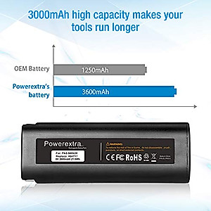 Powerextra 2 Pack 6V 3600mAh NI-MH Battery Compatible with Paslode 404717 B20544E BCPAS-404717 404400 900400 900420 900600 901000 902000 B20720 CF-325 IM200 F18 IM250 IM250A IM350A IM350CT PS604N