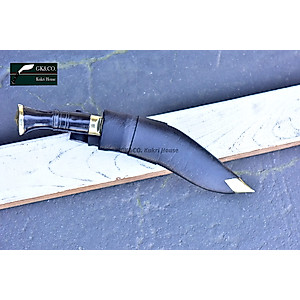 GK&CO. Kukri House Official Issued - Genuine Kukri/Khukuri- 9 Inch Nepal Armies Service Issue Kukri Knife -Traditional Horn Handle- Handmade in Nepal