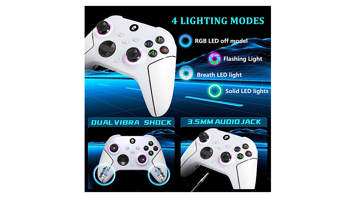 YUYIU Wireless Xbox Controller with RGB Lighting