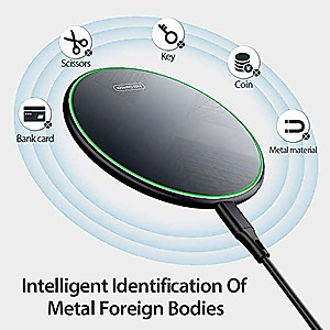 2022 Wireless Charger 15W Max Fast Charging Pad Compatible with Samsung Galaxy S22/S22 Ultra/S21/S21 Ultra/S21+/S20 fe/S20/Note 20/10,Google Pixel,LG,and More(15W Mirror)