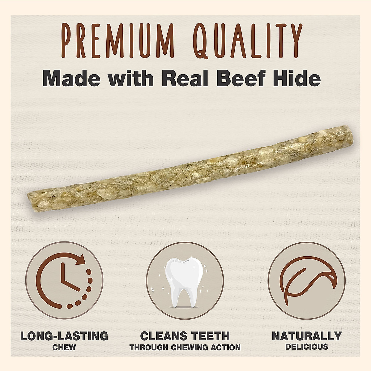 moofin Cadet Premium Grade Beef Hide 5" Munchy Sticks,1.98 Lb, Long-Lasting Dog Chews for Teeth Cleaning, 100-Count, Bundle with Pet Training Stainless Steel Clicker Whistle [Pack of 3]