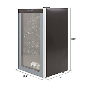 Magic Cool MCWC34SI Wine Cooler Refrigerator, 34-Bottle, Metallic