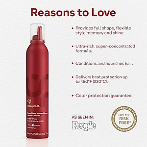 Colorproof Super Plump Whipped Bodifying Hair Mousse 7.5 Fl. Oz. Color-ProtectingMousse for Hair Volume, White Nectarine, Peony & Citrus Scent