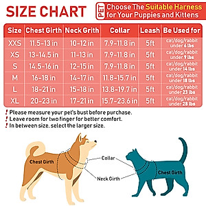 GAMUDA Small Pet Harness Collar and Leash Set, Step in No Chock No Pull Linen Fabric Soft Mesh Dog Vest Harnesses Reflective for Dogs Puppy Cats Kitten Rabbit (Orange, S)