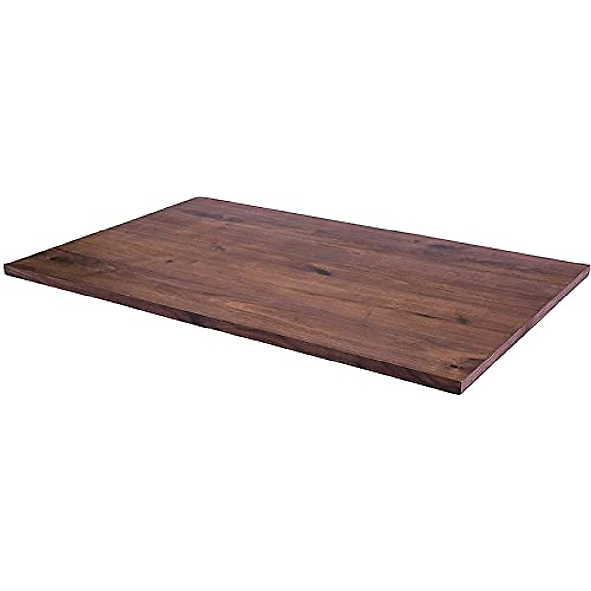 WOODCN Home Office Desk Handmade Rustic Style Workstation Computer Desk Solid Walnut Wood Veneer with Metal Modern Simple Study Writing Desks (58x28 Inch, Only Table Top)