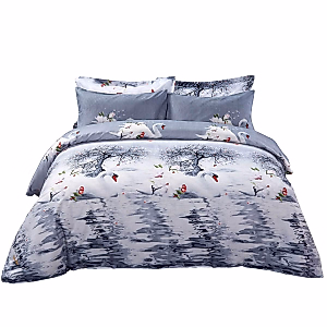 Dolce Mela DM705Q Duvet Cover Set, Queen, Grey