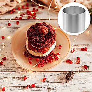 Yardwe 12pcs Mousse Cake Mold Round Mousse Ring Stainless Steel Cake Mousse Ring for Desserts Pastry Eggs 6 * 6 * 5CM