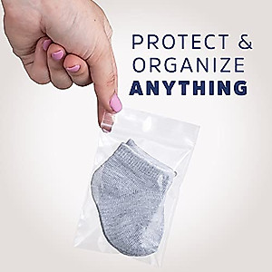 Clear Plastic Reusable Zip Bags - Bulk GPI Case of 1000 3" x 4" 2 mil Thick Strong & Durable Poly Baggies with Resealable Zip Top Lock for Travel, Storage, Packaging & Shipping.