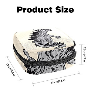 dinosaur,Period Pouch Portable,Tampon Storage Bag,Tampon Holder for Purse Feminine Product Organizer