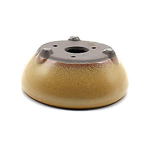 Bonsai Ceramic Pot Round Shape Three Legs Glazed (4, Ki-Yu)