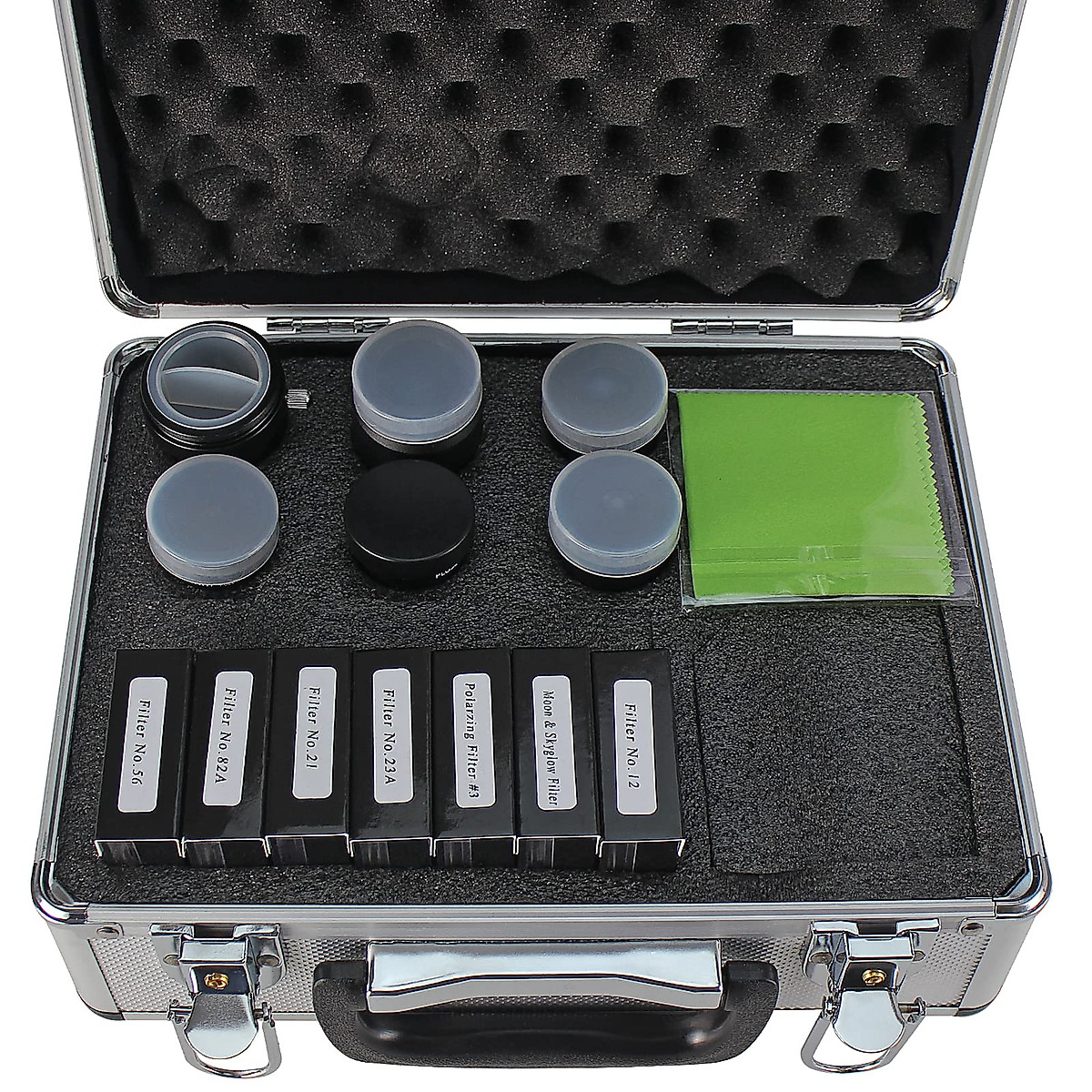CelticBird 13 Piece Telescope Accessory Kit - 1.25" Telescope Eyepiece and Filter Set with a Sturdy Carry Case - 5pcs Plossl Telescope Eyepieces - 2X Barlow Lens - 7pcs Filters