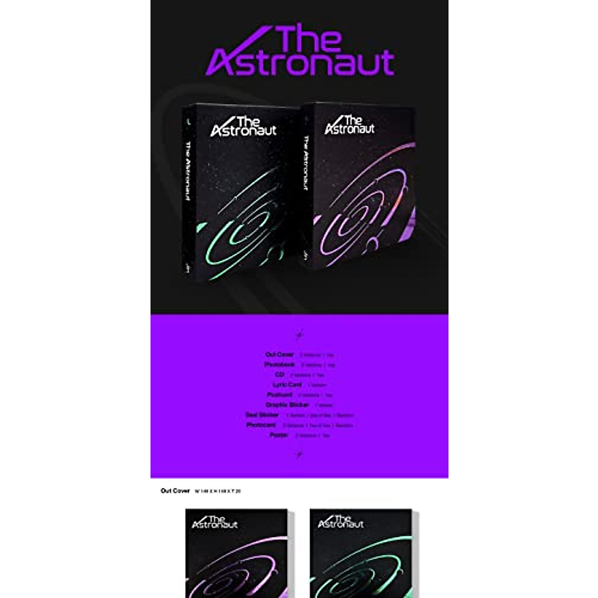 BTS JIN The Astronaut 1st Single Album CD+Folding poster on pack+Photobook+Lyric card+Postcard+Graphic sticker+Seal sticker+Photocard+Tracking (VERSION.01)