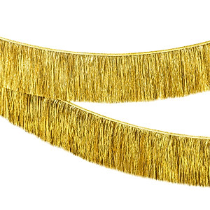 KatchOn, Pack of 2 Gold Fringe Banner - 6.5 Feet | Gold Fringe Garland, Golden Birthday Party Decorations, Gold Streamers Party Decorations | Happy New Year Backdrop, New Years Eve Party Supplies 2025