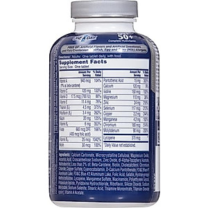 One A Day Men’s 50+ Healthy Advantage Multivitamin, Multivitamin for Men with Vitamins A, C, E, B6, B12, Calcium and Vitamin D, Tablet, 200 Count (Pack of 1)