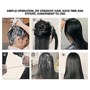 Hair Straightening Cream, 2pcs x 500ml Moisturist Hair Straightener Set Softener Professional Hair Care Cream for Salon and Home(#2)