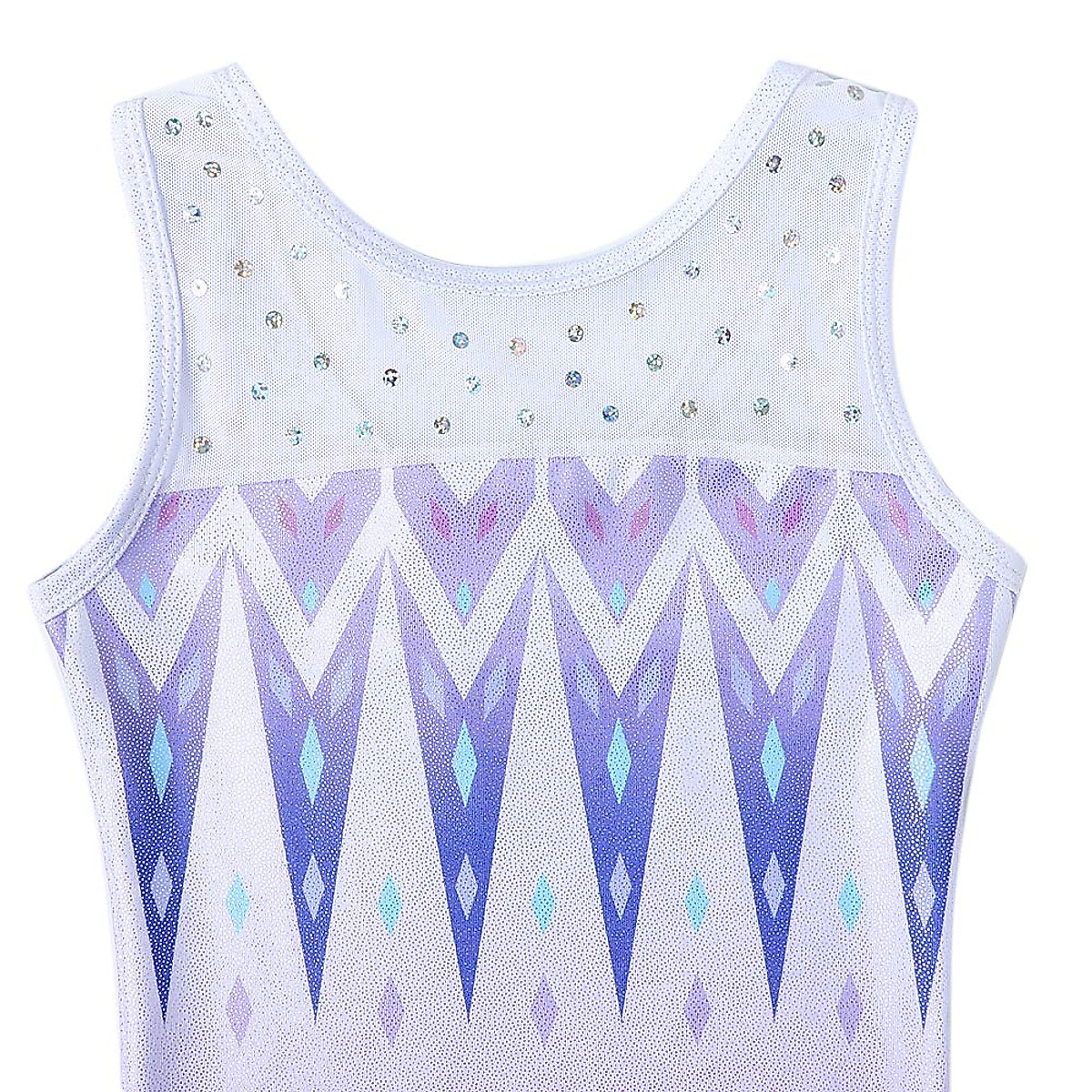 HOZIY Leotards for Girls Gymnastics 4t 5t Purple Snow Ice Sparkly Sequins Biketards
