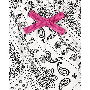 The Children's Place Baby and Toddler Girls Sleeveless Tank Top and Shorts Set 4-Pack, Paisley/Paisley & Floral, 5T