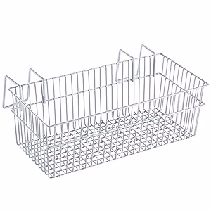 IMIKEYA Wire Wall Grid Panel Wall Mount Hanging Organizer Wire Metal Storage Shelf Rack Wall Decors