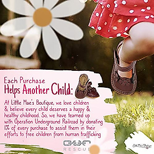 Little Mae's Boutique Mary Jane Brown Three Flower Squeaky Shoes for Toddler Girls, Ideal Toddler Walking Shoes with Removable Squeaker and Adjustable Strap - Flexible Sole Baby Shoes (4)