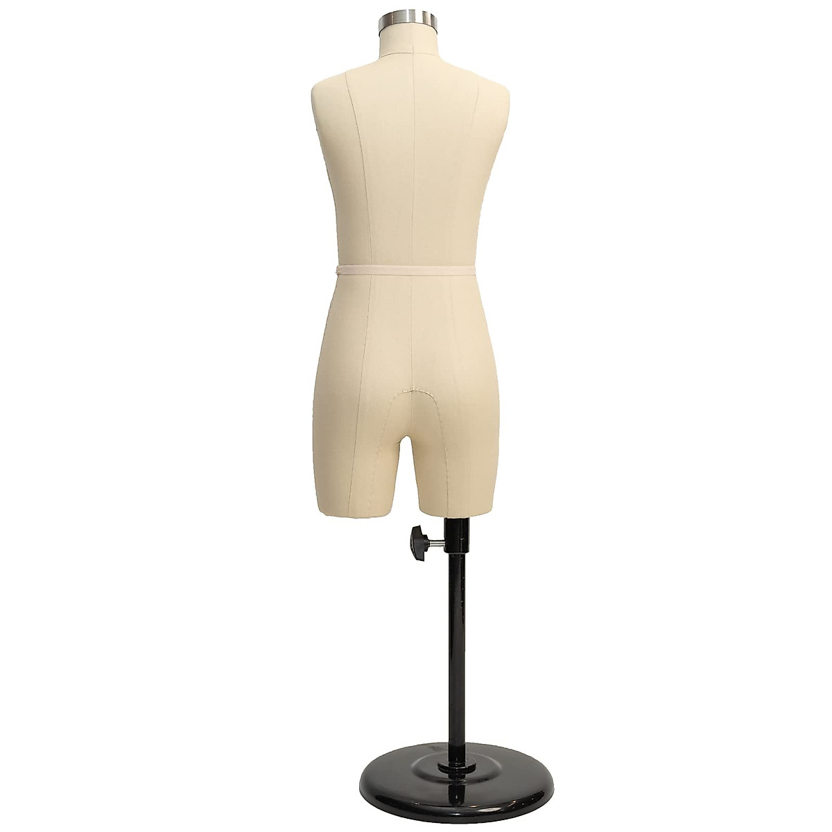 lavandeform Half Scale Dress Form（Not Adult Full Size ） 1:2 Miniature Sewing Mini Trouser Dress Form Straightly Into Body Inside, Fully Pinnable Dressmaker Dummy (Beige)