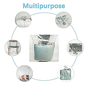 Overmonup 31x39 inches clear plastic storage bags perfect for dustproof, Moistureproof, blanket, quilt, pillow, chair, large plush toys and more （set of 10)