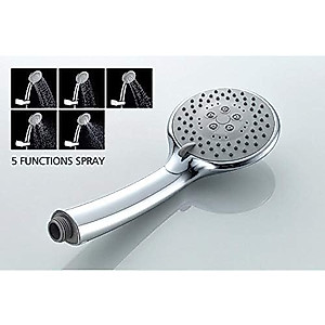 TECKI Kitchen Taps Bathtub Faucets Chrome Polished Finish Wall Mounted Shower Faucet Bathtub Handheld Shower Tap Mixer Bathroom Faucet