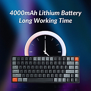 Vissles V84 Wireless Bluetooth/USB Wired Mechanical Keyboard with Wrist Hot Swappable Mechanical Gaming Keyboard Compact 84 Keys Tenkeyless RGB Dynamic Backlit for Mac Windows, Gateron Red Switch