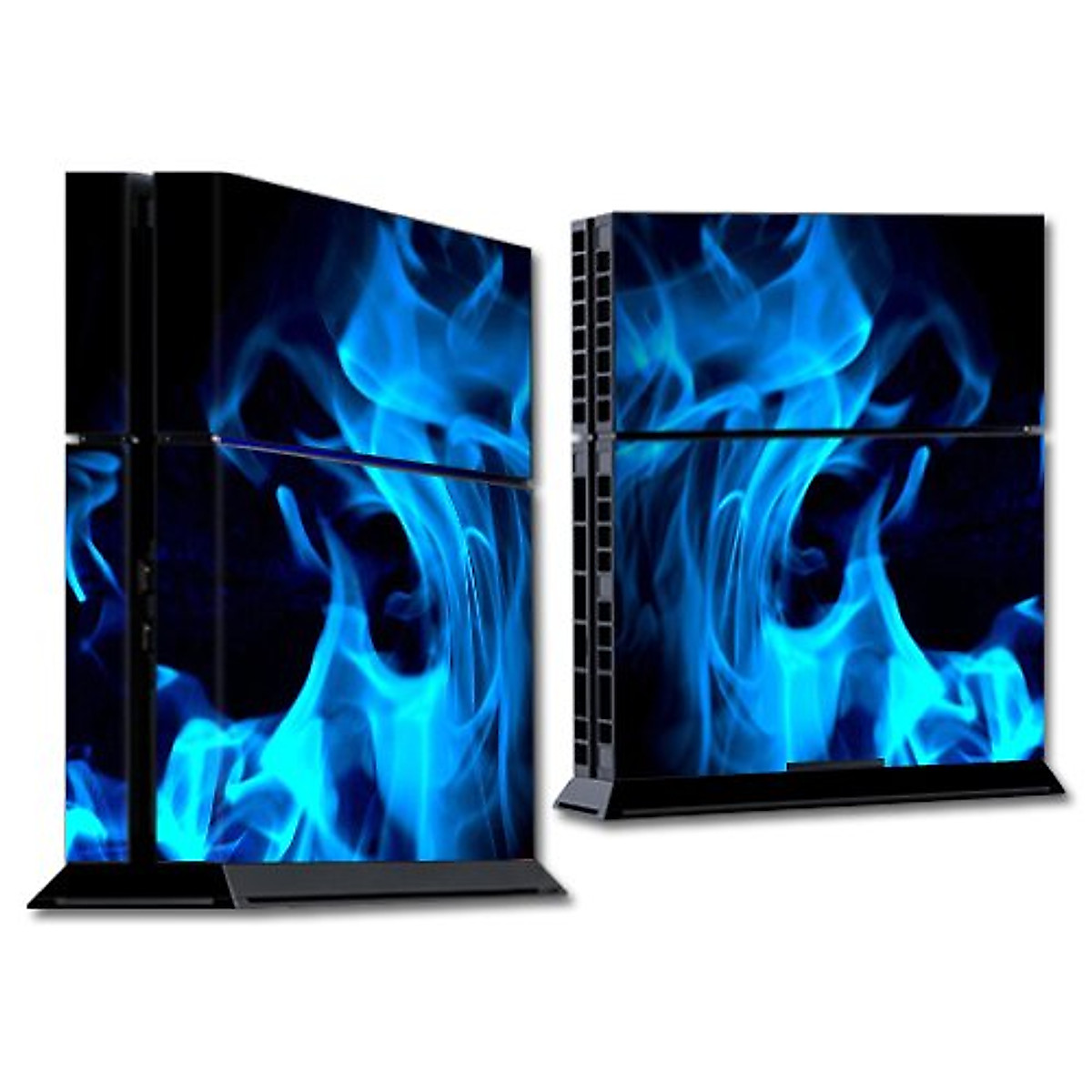 MightySkins Skin Compatible with Sony PS4 Console - Blue Flames | Protective, Durable, and Unique Vinyl Decal wrap Cover | Easy to Apply, Remove, and Change Styles | Made in The USA