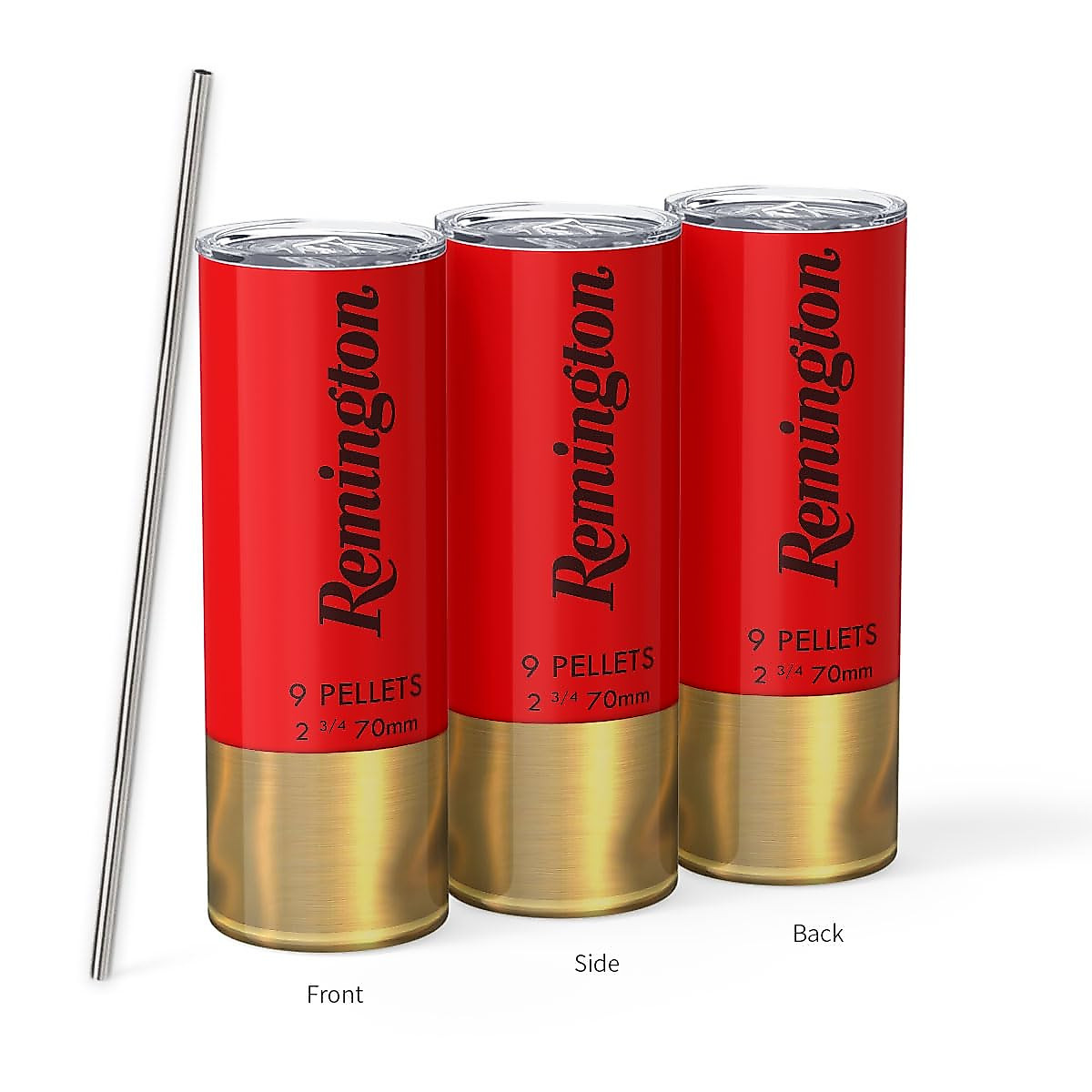 20oz Shotgun Shell Style Insulated Skinny Tumblers Cup Coffee Mug with Lid Creativity Gift 20oz Reusable Stainless Steel Water Bottle for Hot & Cold Drinks Tea Cup Iced Coffee Travel Mug