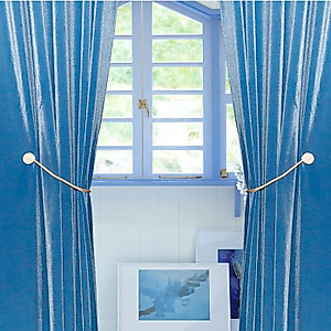 2 Pack Magnetic Curtain Tiebacks, The Most Convenient Drape Tie Backs,European Style Decorative Weave Rope Curtain Holdbacks Holder for Window Sheer Blackout Drapries Office, 16 inch(Silver Grey)