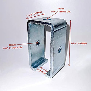 Channel Trolley Track Hanger Bracket for P1834-EG, 1-5/8" X 3-3/4" Intermediate Support Bracket for All 1-5/8" Channel Trolley Track, 1200 LB Load Rated (1)
