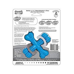 Nylabone Dog Toy Power Chew Dog Toy for Aggressive Chewers - X-Shape Dog Toy - Small - Up to 25 lbs.