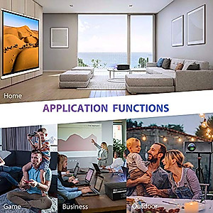 8500 Lumens Native1080p Projector, Gzunelic Home Theater Full HD Projector,80,000 Hours LED Lamp Video Proyector Built in 2 HI-FI Stereo Speakers with 2 HDMI USB AV VGA Audio Connections