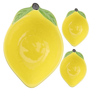 Housoutil 3pcs Ceramic Dish Sushi Candy Kids Dinnerware Sets Kids Snack Container Serving Plate Ceramic Salad Bowls Ceramic Dipping Bowls Sauce Container Small Ceramic Bowls Sauce Fruit Dish