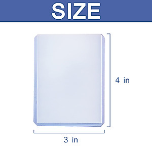 70 Pieces Card Sleeves Clear Hard Plastic Card Holder Trading Card Penny Sleeves Holder for Top Loaders,Baseball Card, Sports Cards,Credit/Trading Card(4 x 3 Inch)