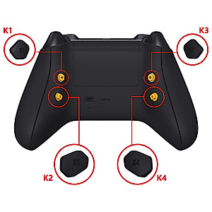 Black Replacement Redesigned K1 K2 K3 K4 Back Buttons Paddles & Toggle Switch for Xbox Series X/S Controller eXtremerate Hope Remap Kit - Controller & Hope Remap Board NOT Included