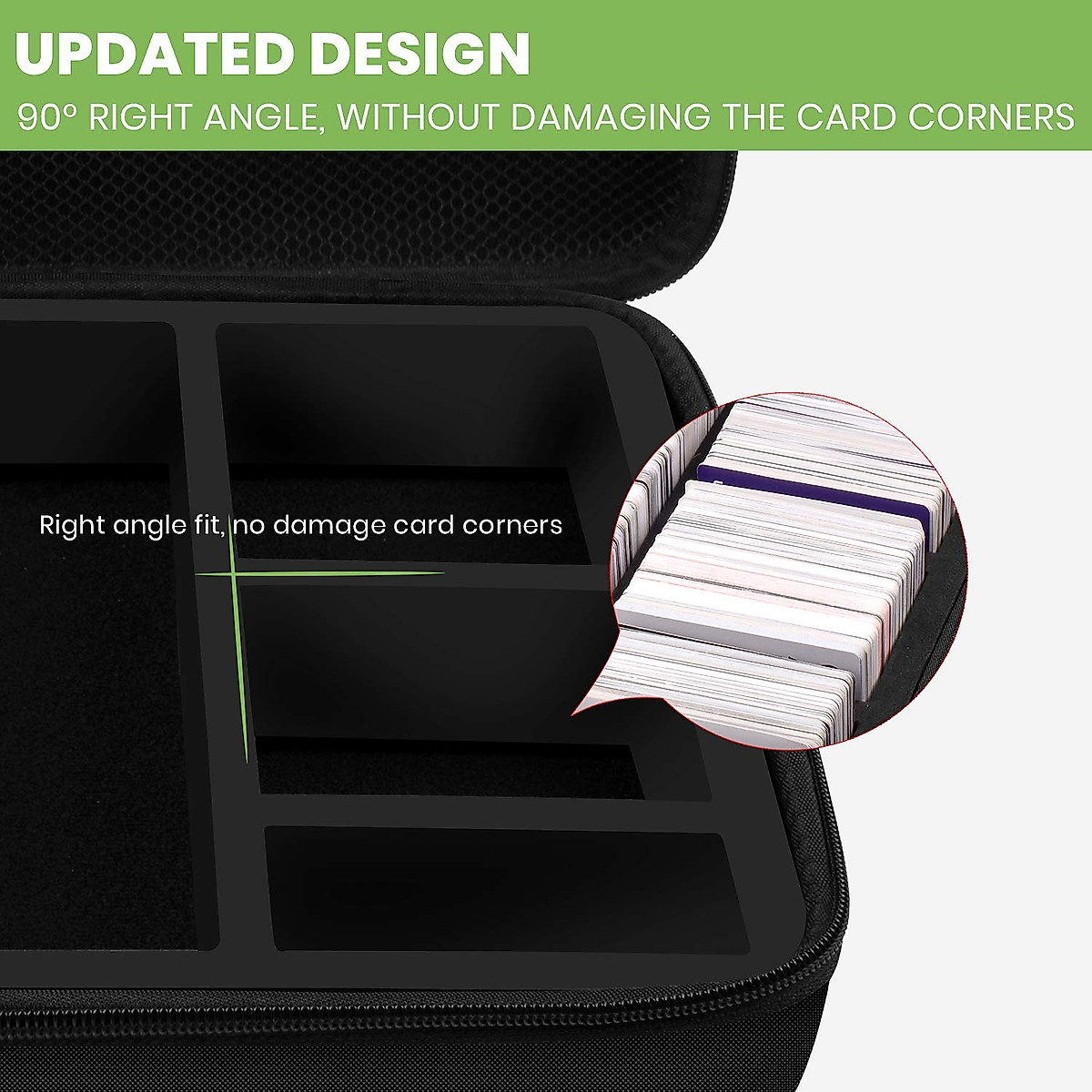 2000+ Card Game Case Holder for Cards Against Humanity/for Magic The Gathering Board & Expansions/for CAH/for MTG/for Deck Box/for Yugioh/Football/Topps Sports Card/for Kids Against Maturity (Black)