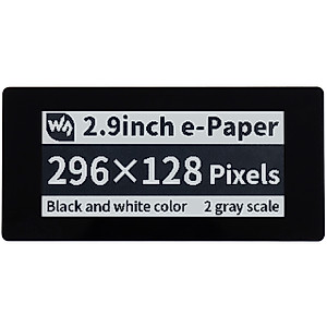 2.9inch Touch E-Paper Display HAT for Raspberry Pi 4B/3B+/3B/2B/Zero/Zero W/WH, 296×128 Pixel 5-Points Black/White 3.3V/5V Capacitive Touch E-Ink Screen, SPI Interface Support Partial Refresh