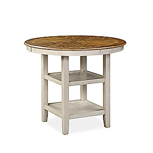 New Classic Furniture Mitchell Dining Room Table, Bisque/Brown