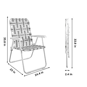 Novogratz Poolside Gossip, Priscilla Folding Chairs, 2-Pack, Gray