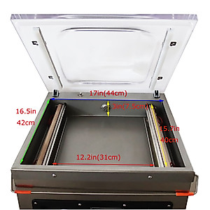 INTSUPERMAI Single Chamber Vacuum Packaging Machine DZ400 Vacuum Seal Machine Stainless Steel Vacuum Sealing Machine Packaging Sealer 110V